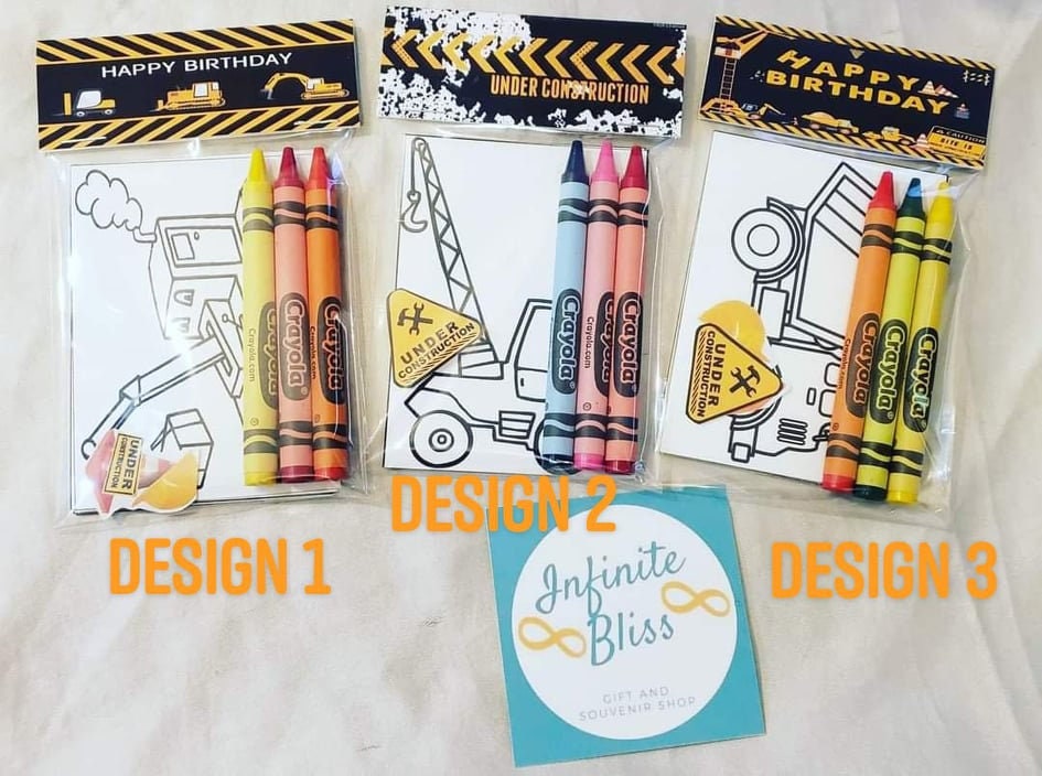 Construction Coloring Packs Coloring Pages Party Favor - Etsy