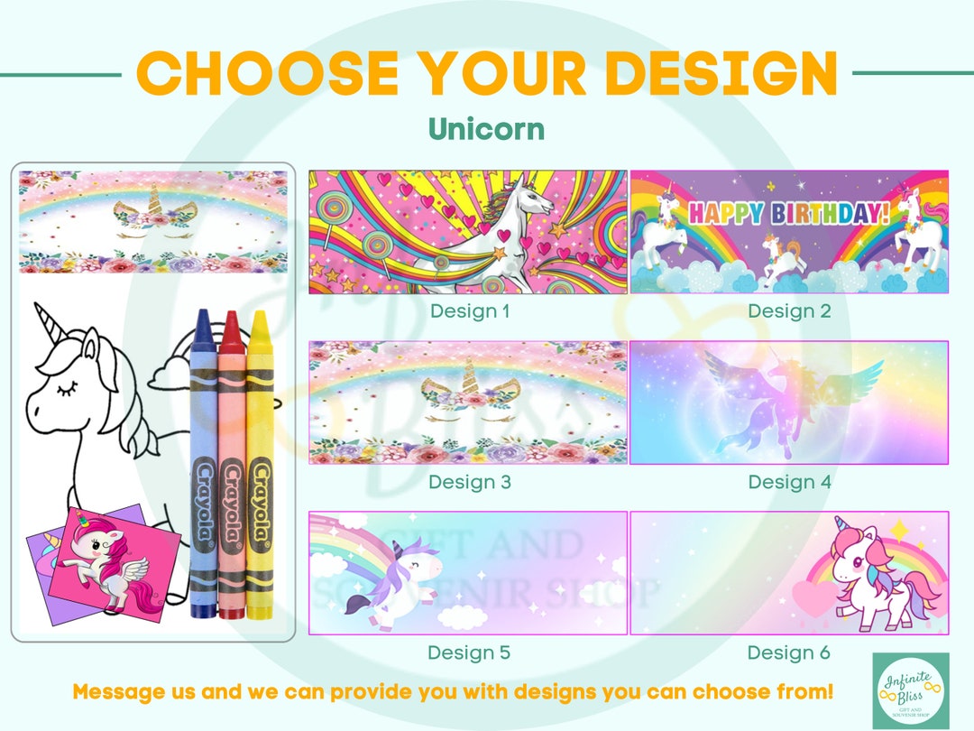 Unicorn Coloring Packs | Coloring Pages | Party Favors | Pink Unicorn ...