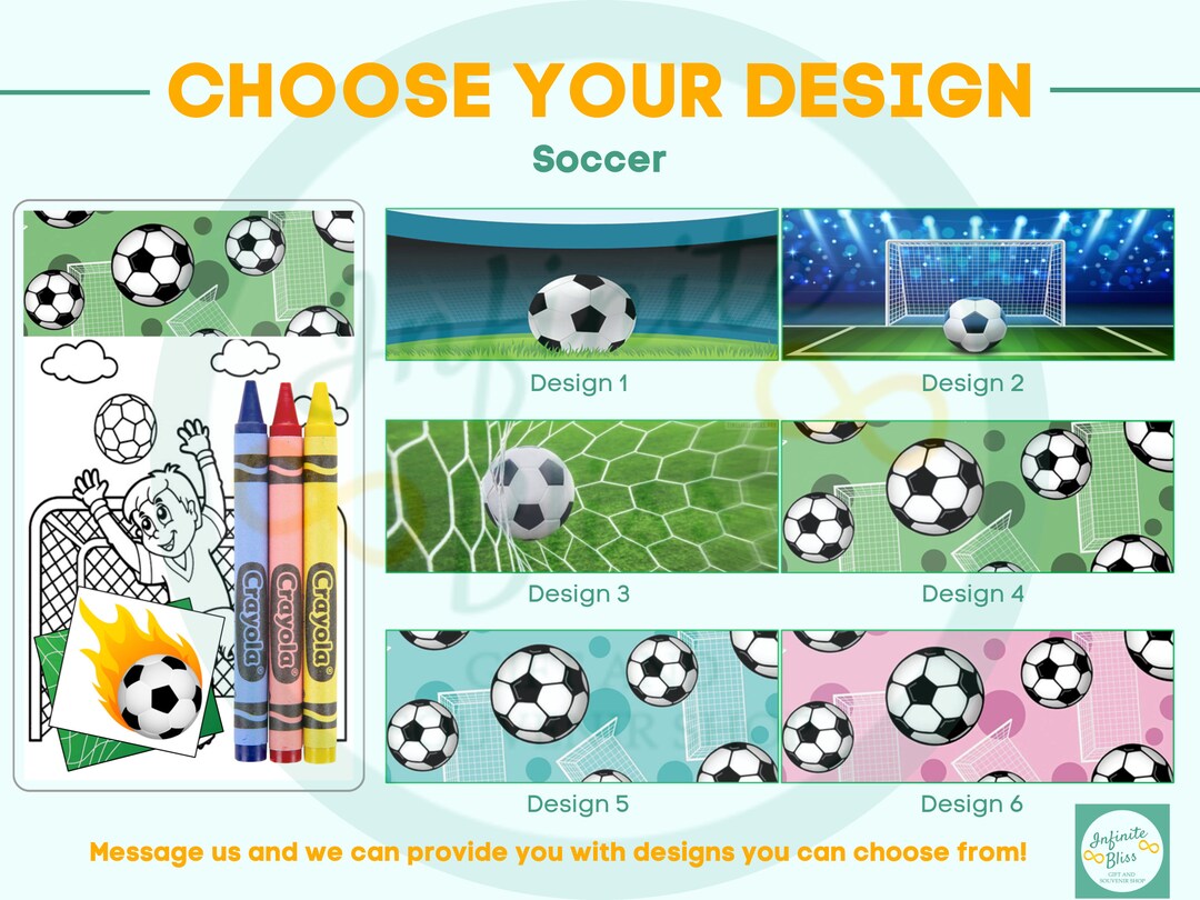 Soccer Coloring Packs | Soccer Coloring Pages | Party Favor | Football ...