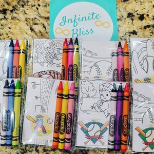 Baseball Coloring Packs | Coloring Pages | Baseball Party Favor for ...