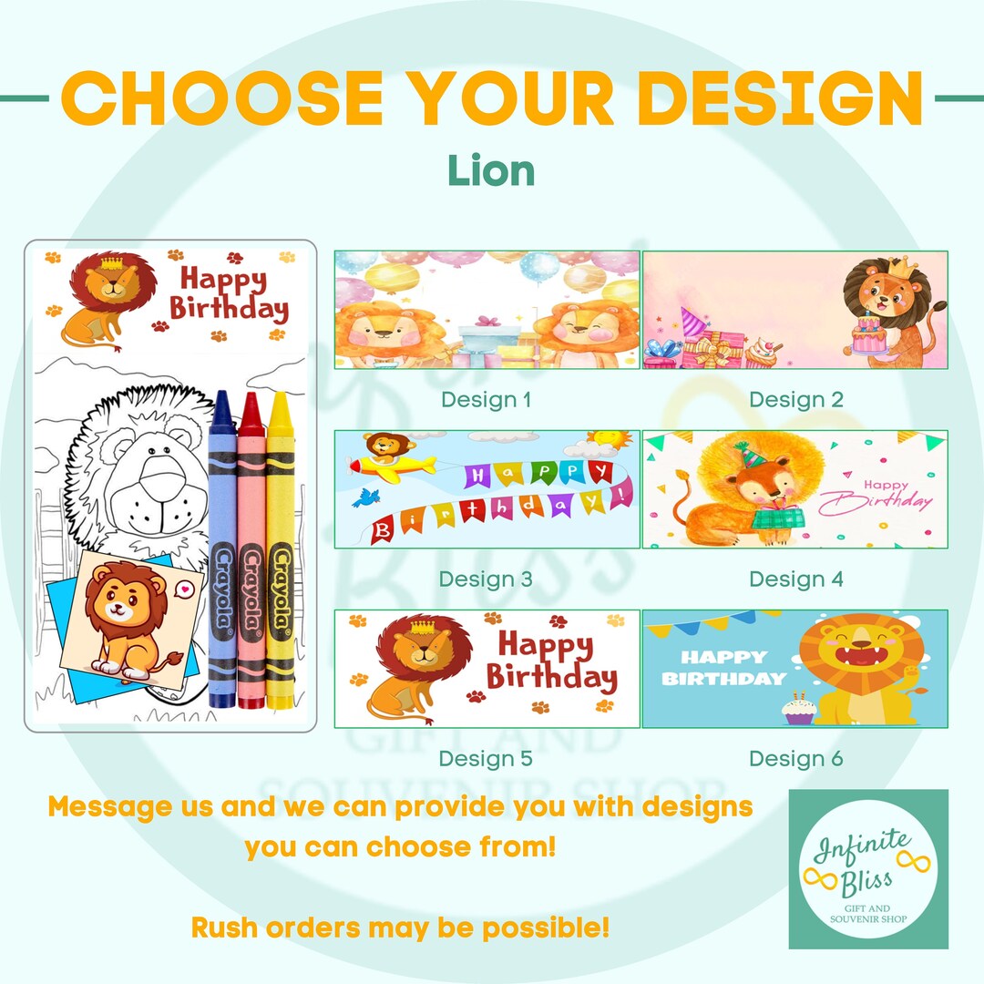 Lion Coloring Packs | Lion Party Coloring Pages | Wild Party Favor ...