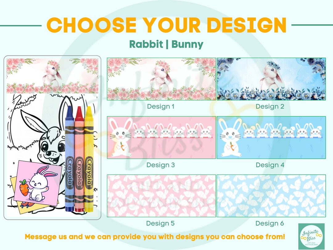 Rabbit Coloring Packs | Rabbit Coloring Pages | Party Favor | Bunny ...