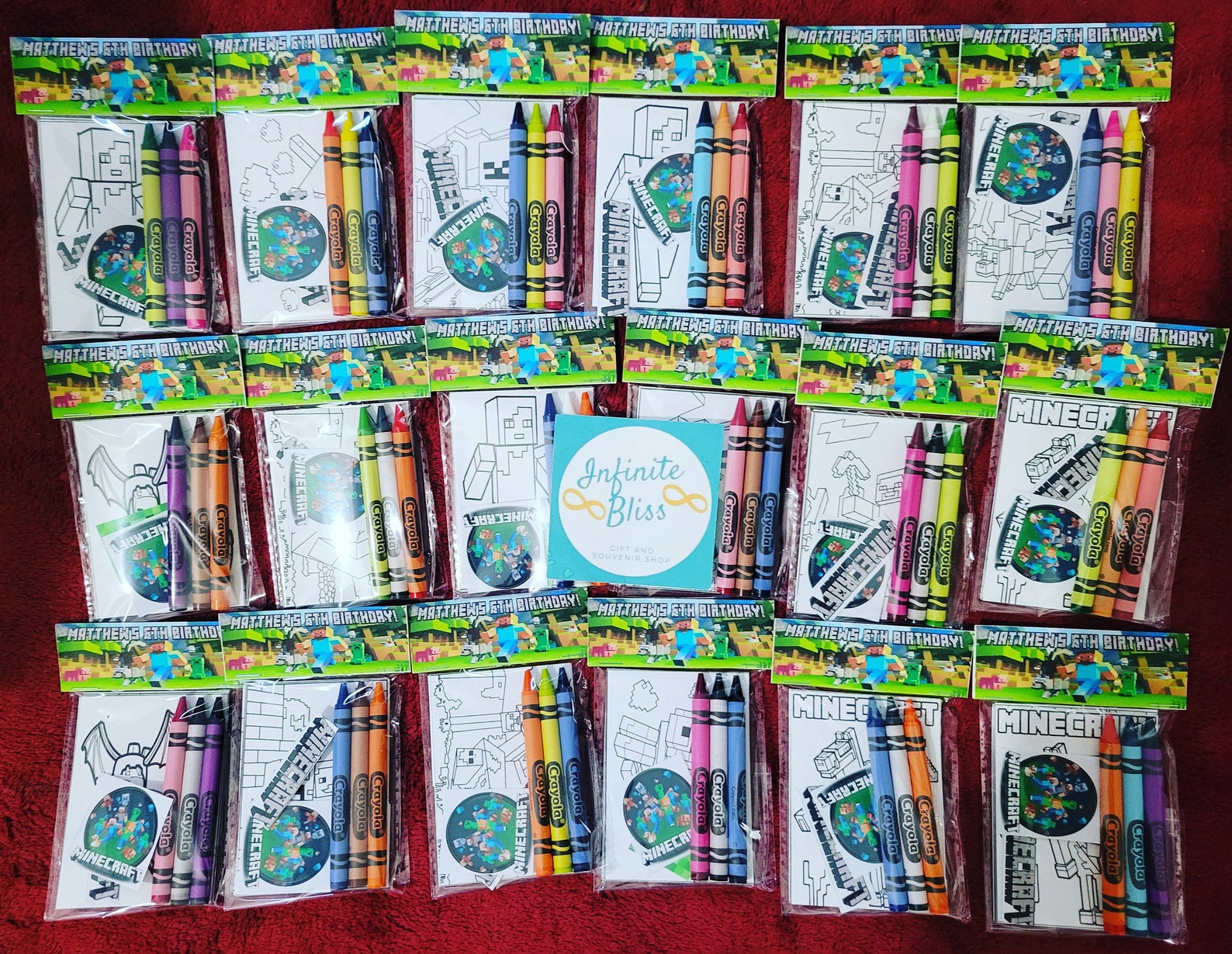 Minecraft Coloring Packs Coloring Pages Party Favor - Etsy