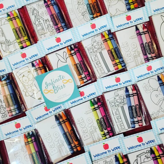 Back to School Coloring Packs Coloring Pages Party Favor - Etsy
