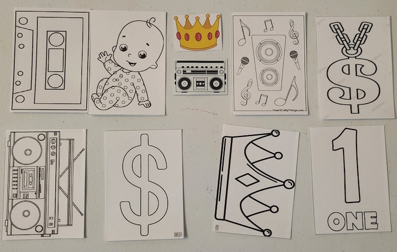 Notorious One Coloring Packs | the Notorious One the Big One Party ...