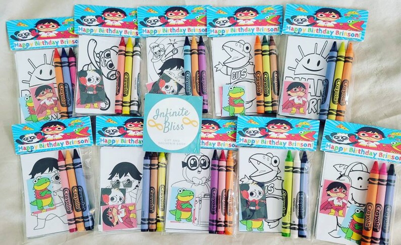 Choose Your Theme Party Favor Coloring Packets any Theme - Etsy