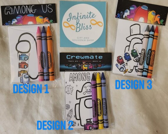 Among Us Coloring Packs Coloring Pages Party Favor | Etsy