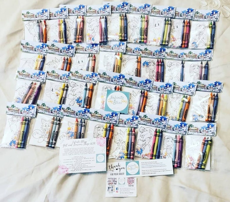 Sonic Coloring Packs | Coloring Pages | Sonic Party Favor for Kids ...