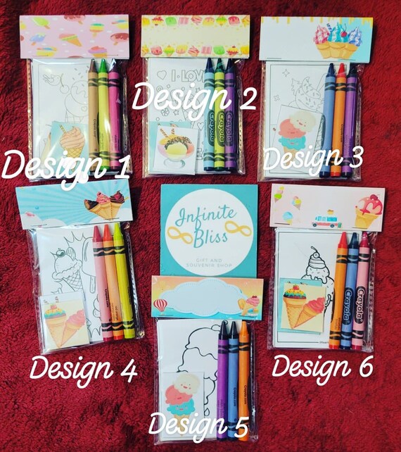 Ice Cream Coloring Packs Coloring Pages Party Favors - Etsy