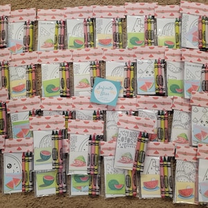 Watermelon Coloring Packs | Coloring Pages | Party Favor | One in a ...