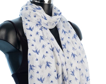 Bird Print Scarf | Etsy