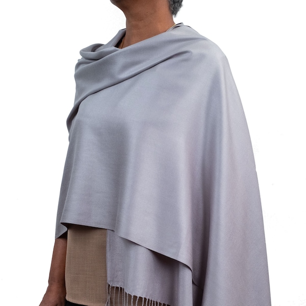 Grey Pashmina - Etsy