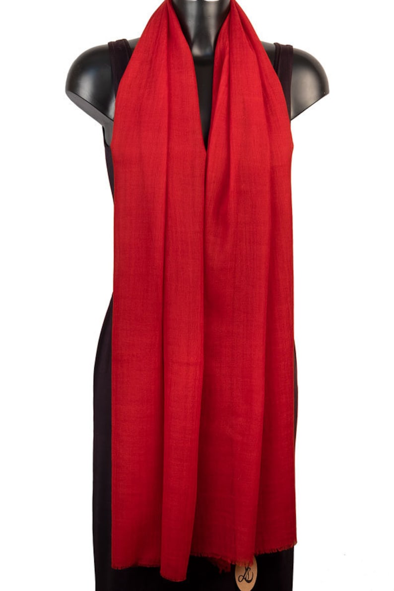 Red Wool Scarf Fall Scarf Red Pashmina Merino Woolen Shawl | Etsy