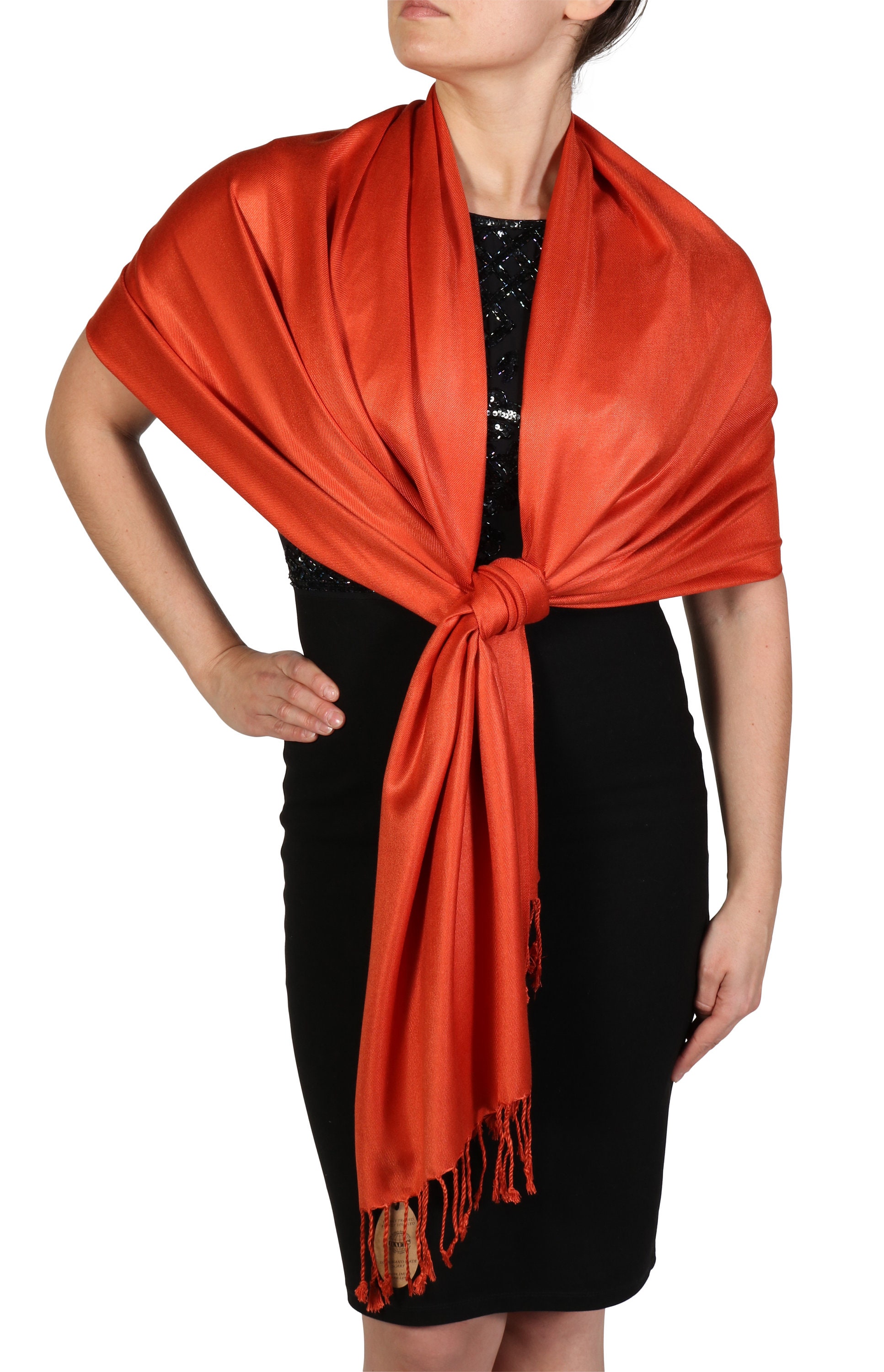 Burnt Orange Shawl Rust Pashmina Fairtrade Shawl Orange - Etsy