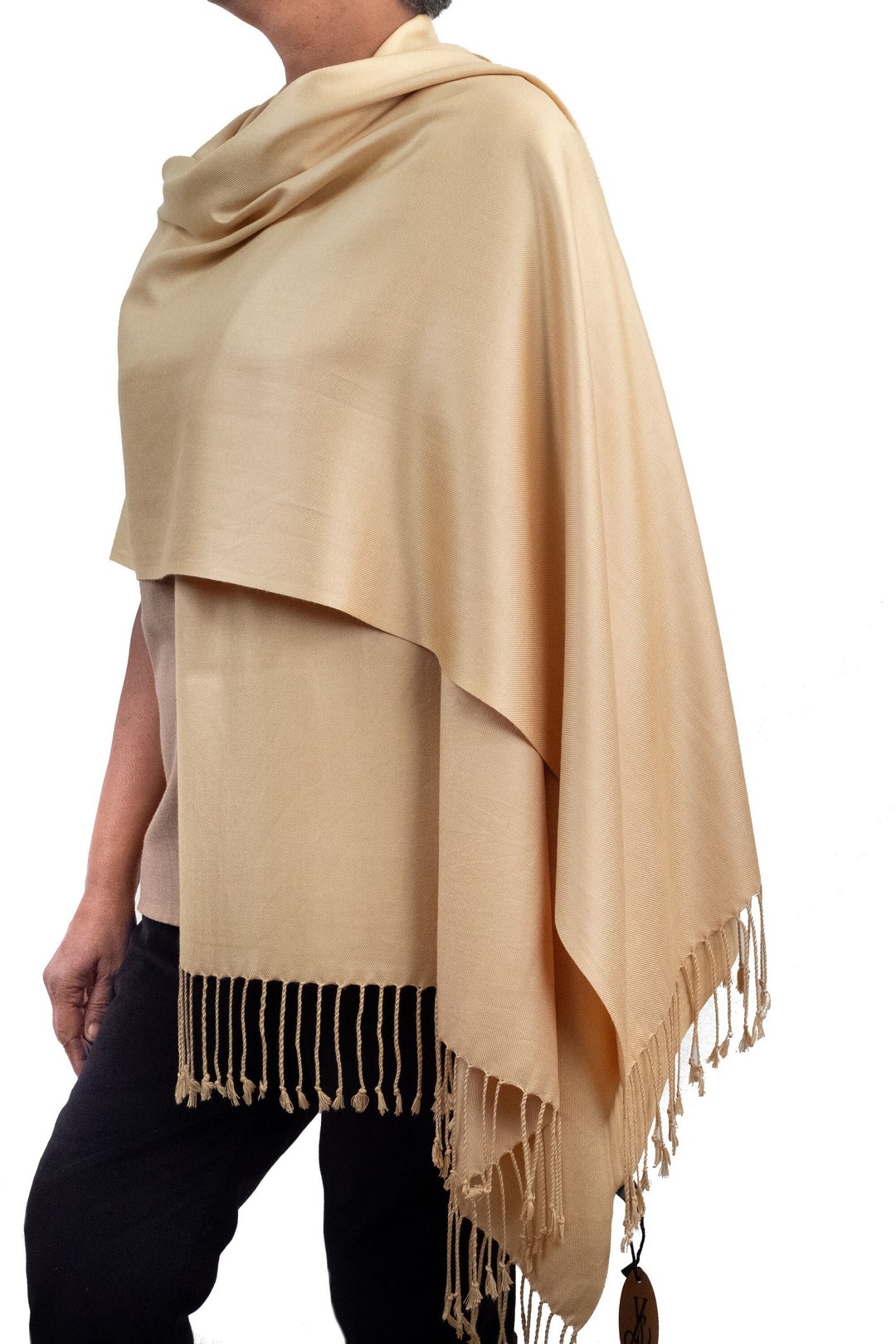 Gold Pashmina Shawl for Weddings, Large Elegant Bridal Wrap, Luxurious ...