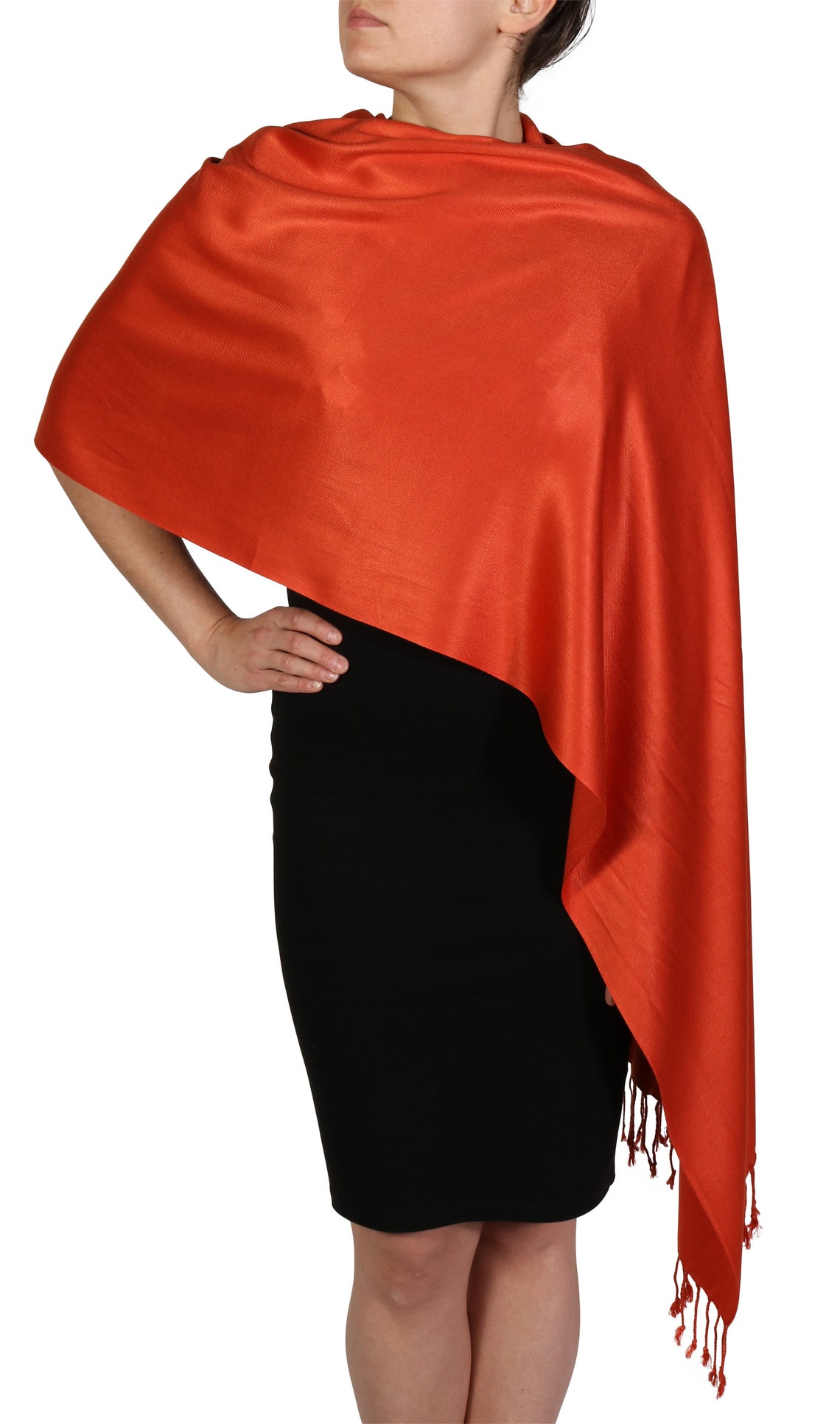 Burnt Orange Shawl Rust Pashmina Fairtrade Shawl Orange - Etsy