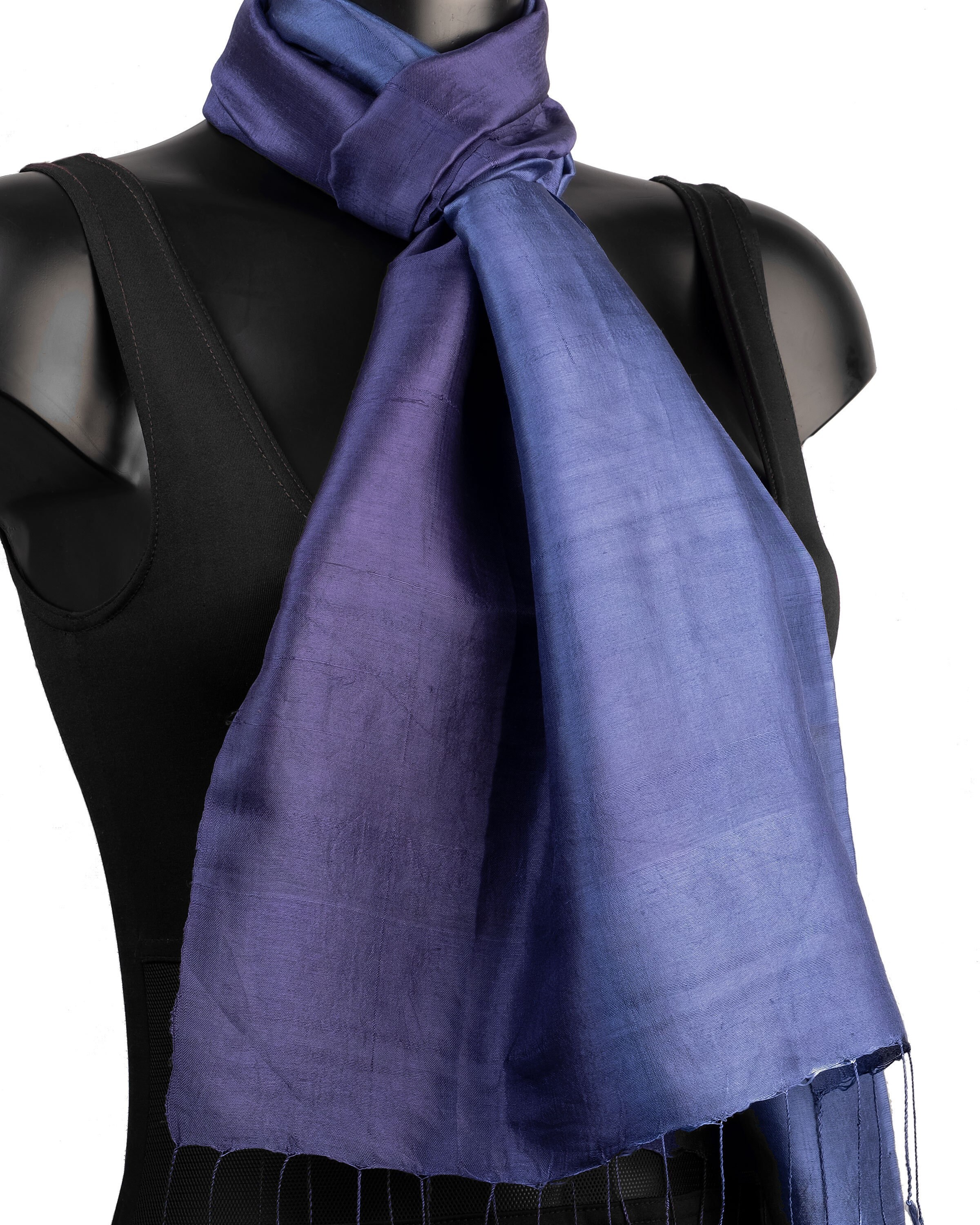 Navy Blue Silk Scarf Raw Silk Wholesale Scarves Women Neck - Etsy