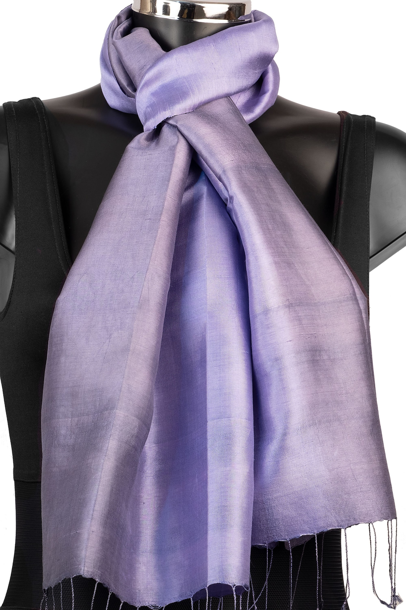 Lavender Silk Scarf Lilac Neck Scarf Ethical Clothing - Etsy