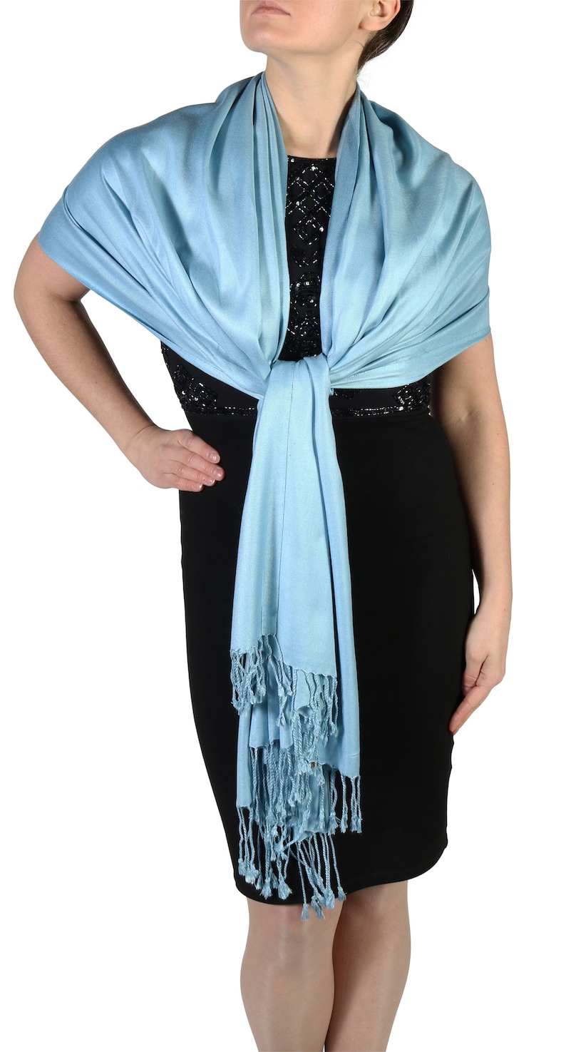 Light Blue Shawl Sky Blue Pashmina Wedding Shawl Bridal - Etsy
