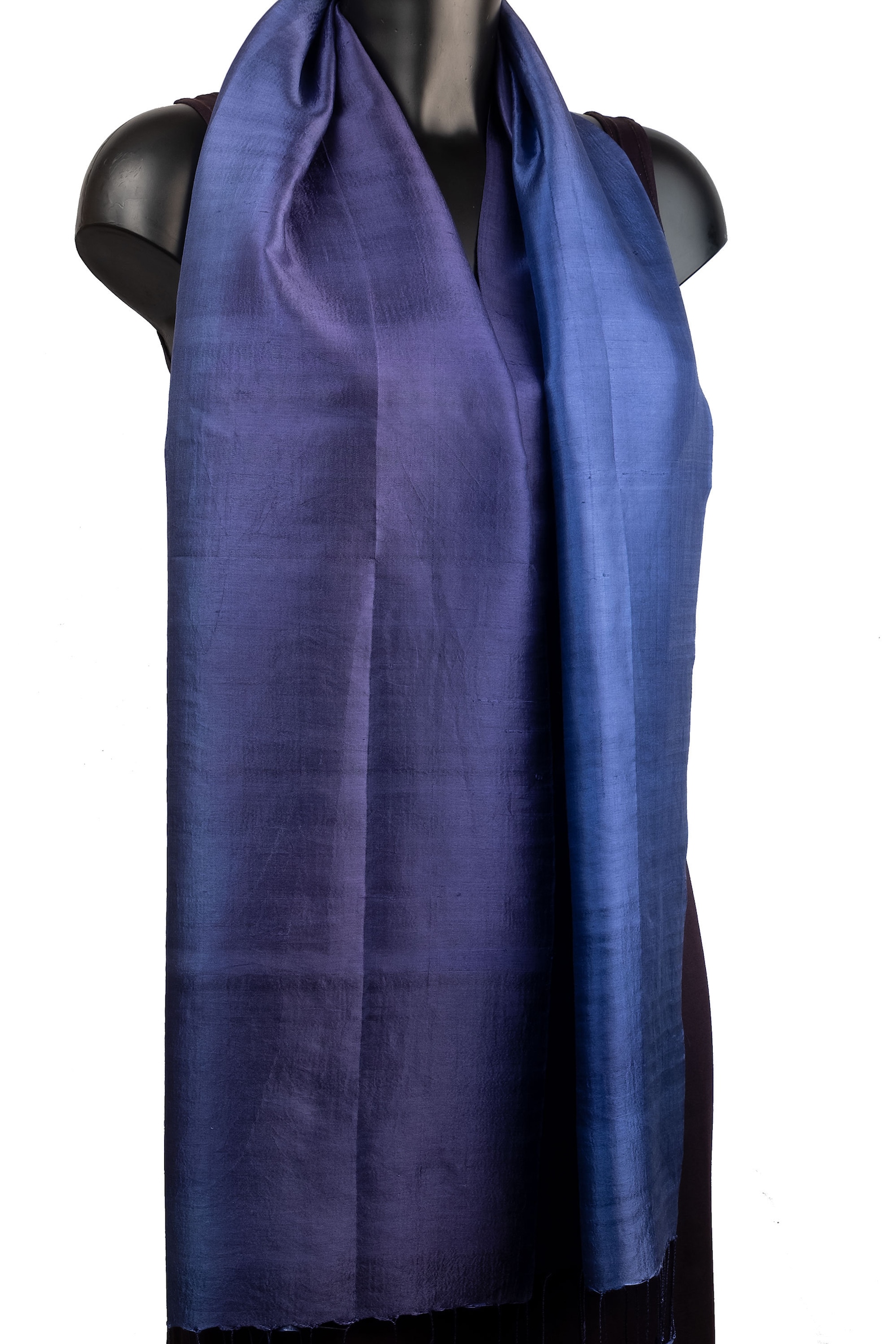 Navy Blue Silk Scarf Raw Silk Wholesale Scarves Women Neck - Etsy