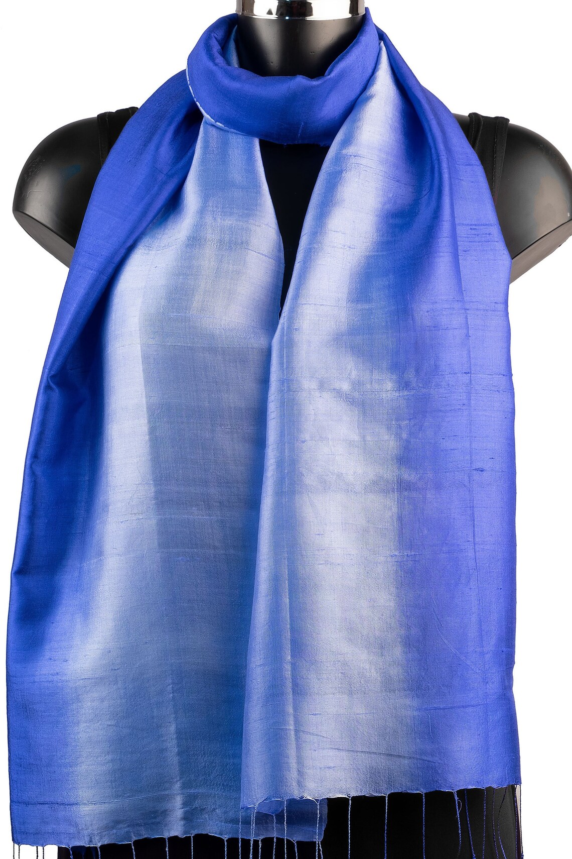 Blue Silk Scarf Hand Dyed Scarf York Scarves Women Neck - Etsy UK