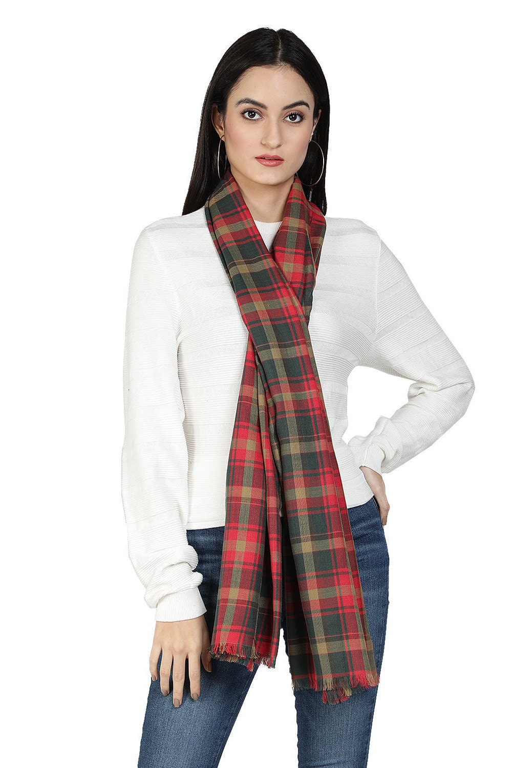 Canadian Tartan Maple Leaf Scarf Plaid Scarf Tartan Gift - Etsy