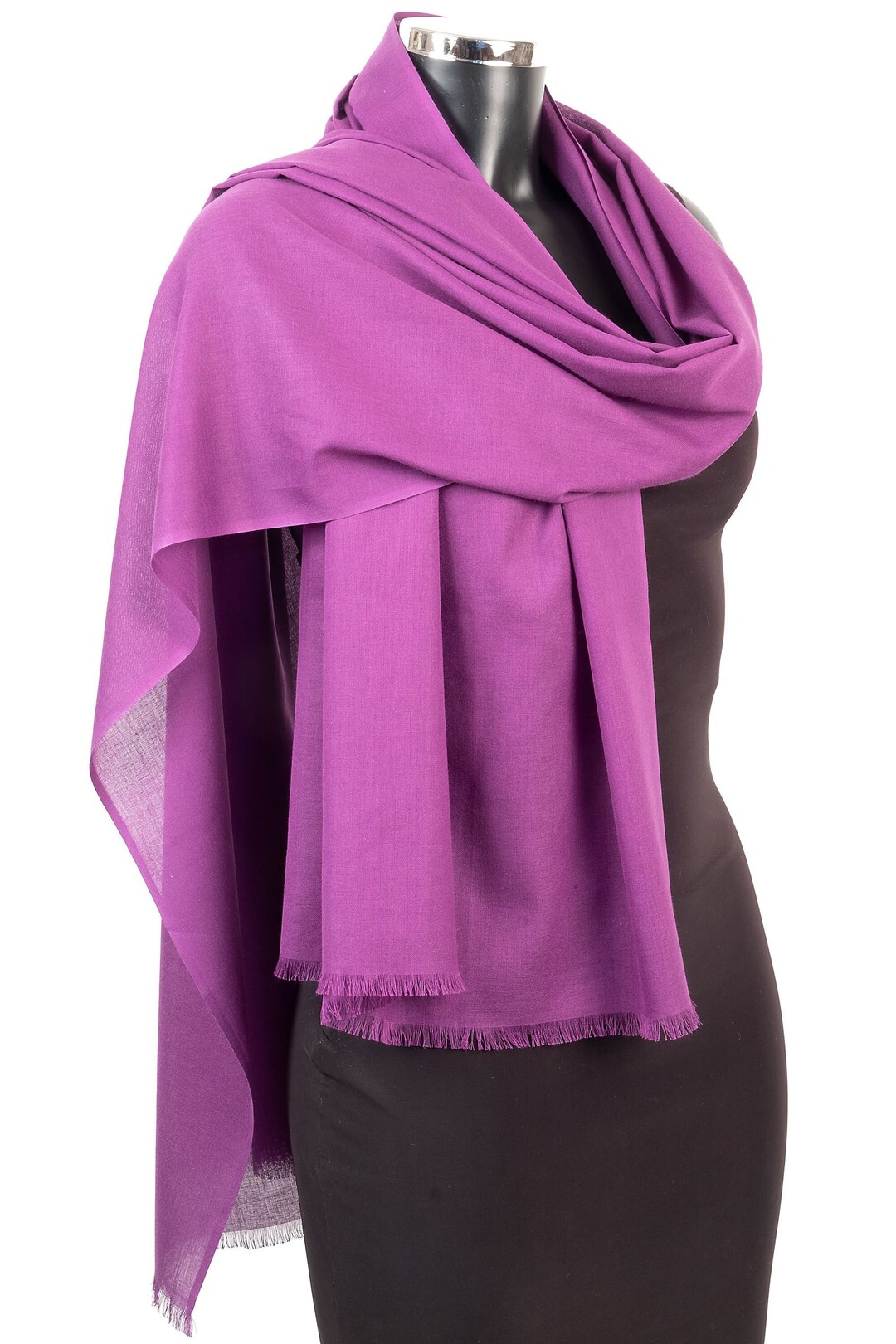 Organic Cotton Scarf, Purple Shawl, Violet Pashmina, Fair Trade Scarves ...