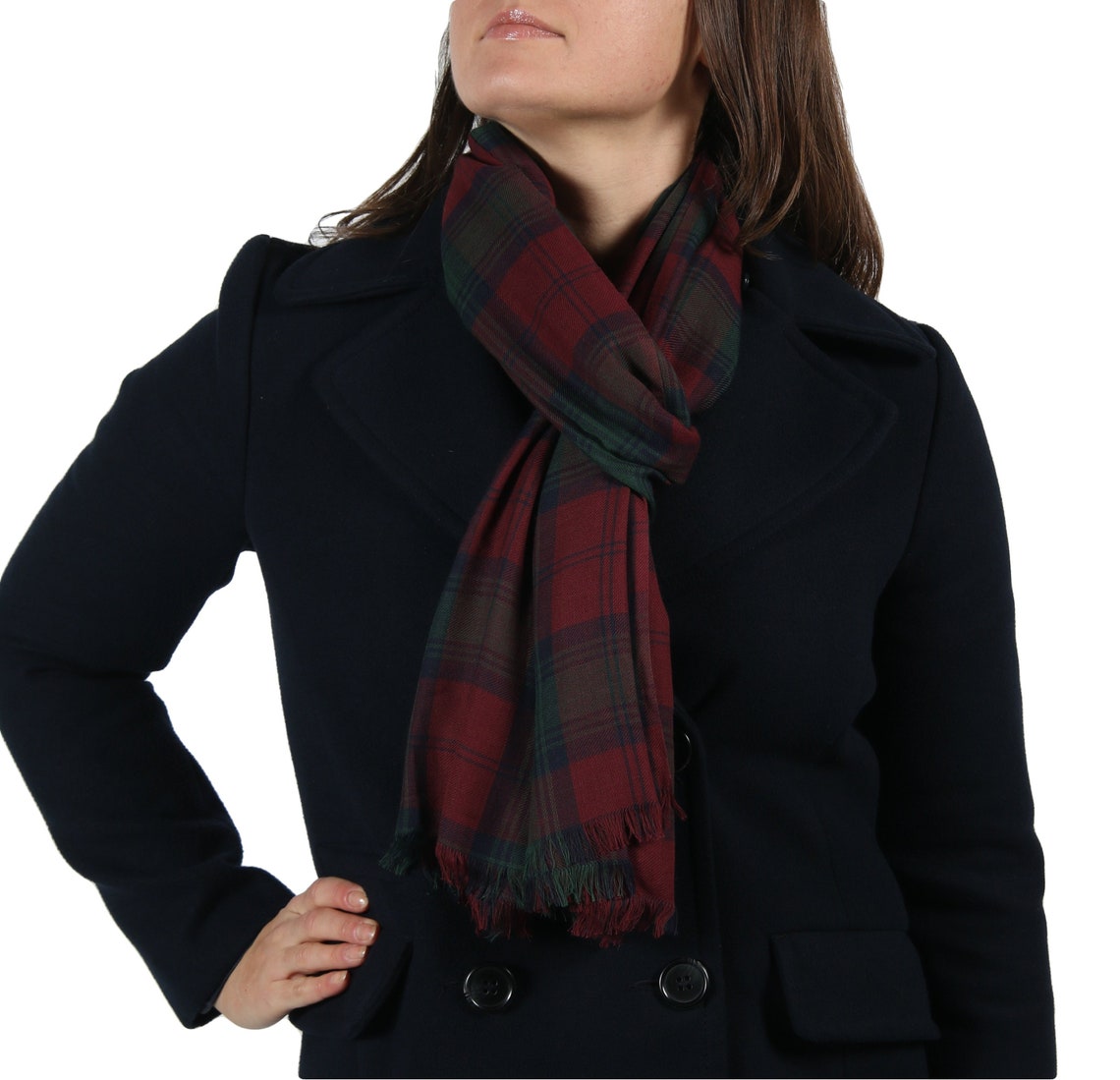 Tartan Pashmina Vegan Scarves Lindsay Plaid Scottish Shawl | Etsy UK