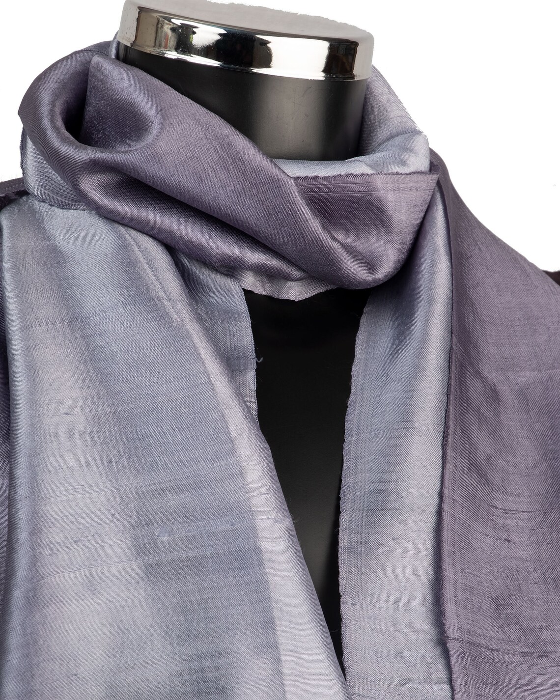 Grey Silk Scarf Silver Scarf Raw Silk Scarves Elegant Gray - Etsy UK