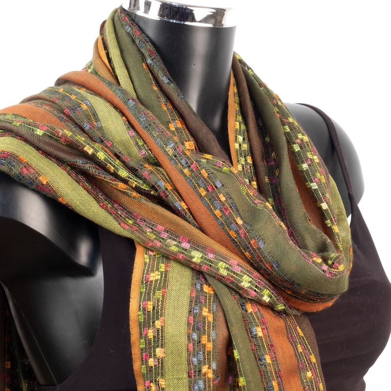 Green Scarf - Etsy