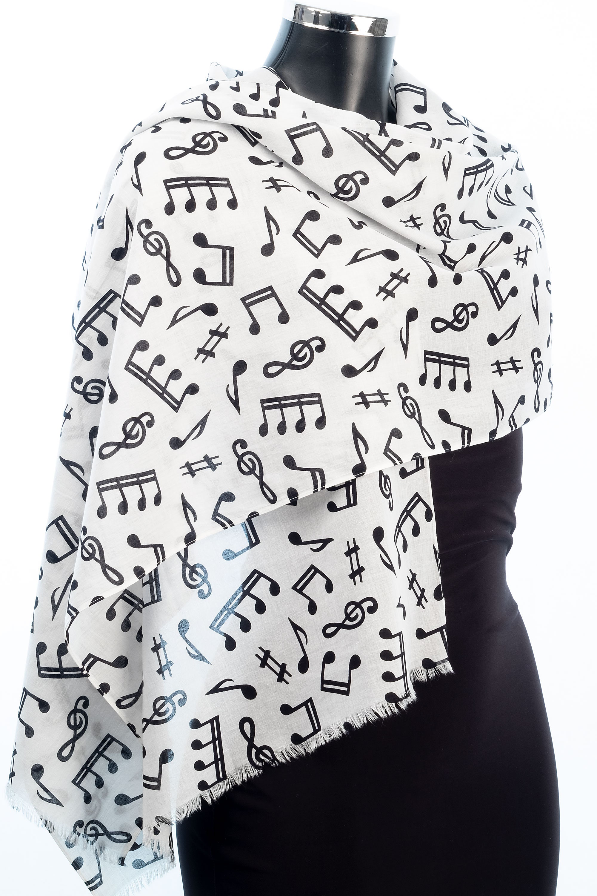 Musical Scarf Music Note Scarves Music Teacher Scarf Gift - Etsy