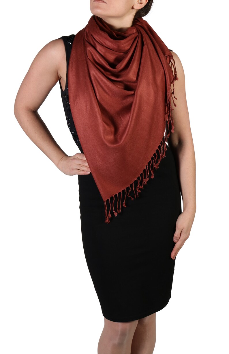 Bronze Pashmina Brown Wedding Shawl Brown Pashmina Scarf - Etsy