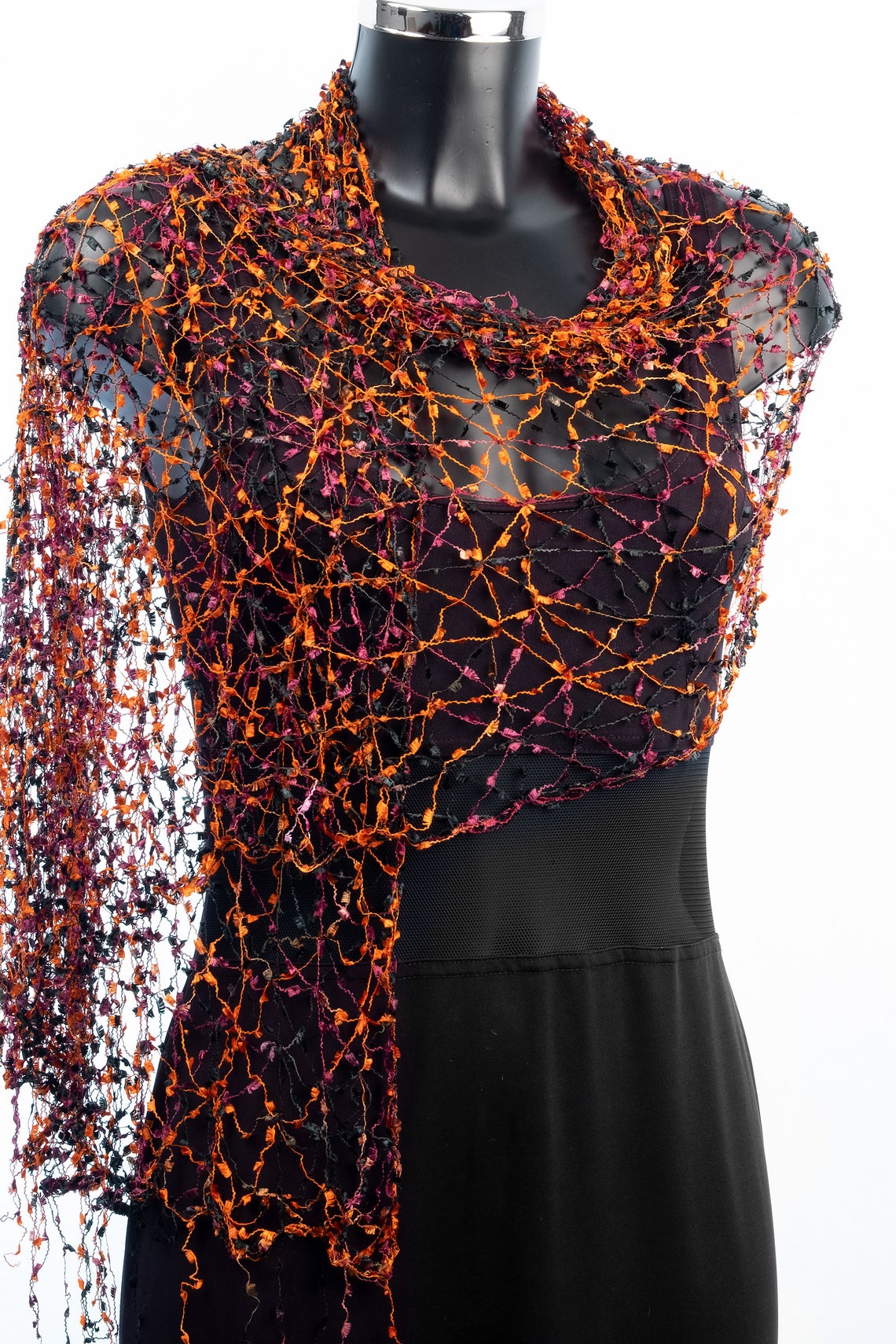 Hand Knitted Scarf Net Scarves Neck Scarf Women Bridal Shrug - Etsy