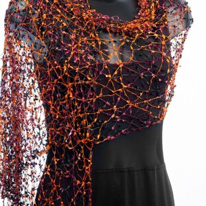 Hand Knitted Scarf Net Scarves Neck Scarf Women Bridal Shrug Fair Trade ...