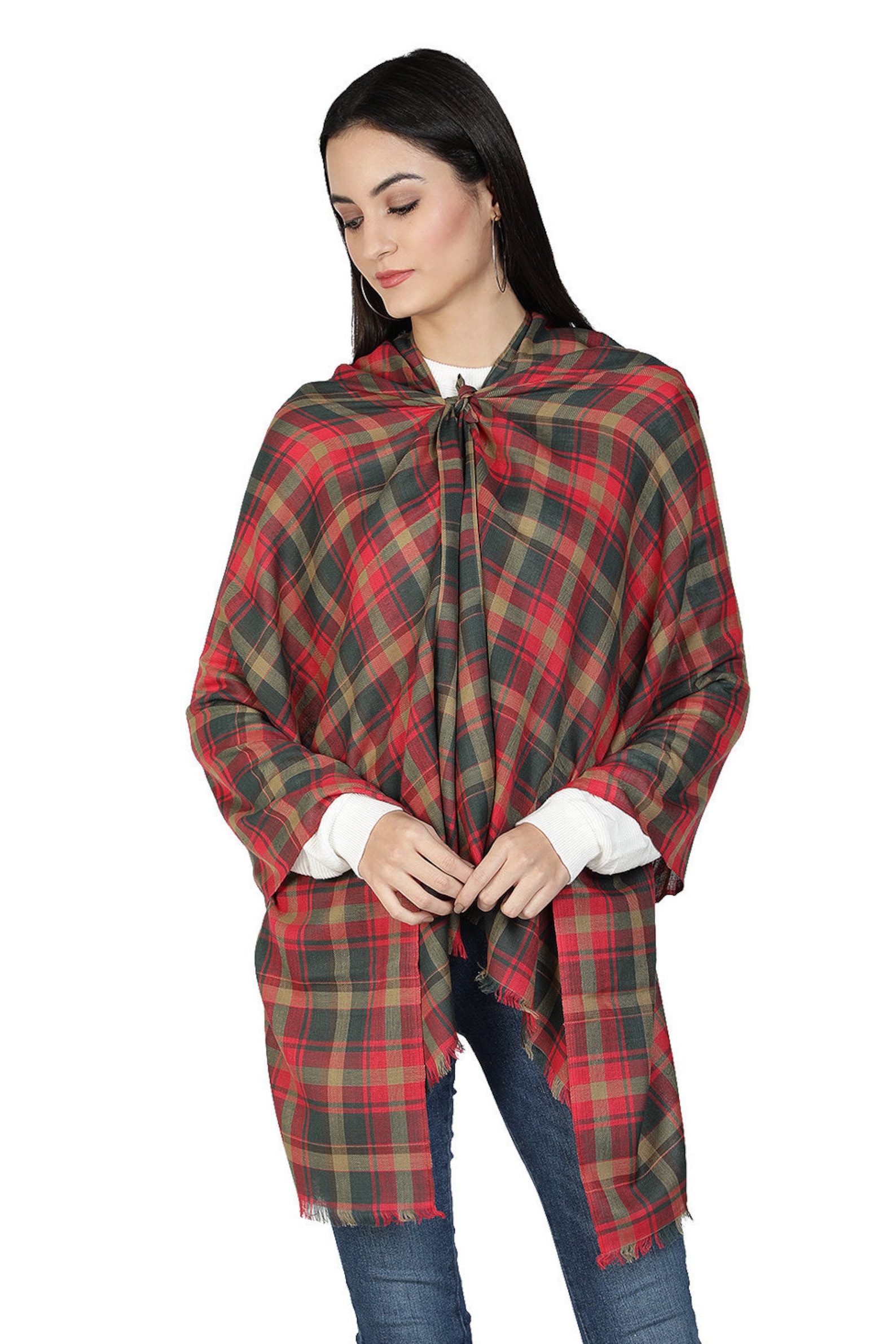 Canadian Tartan Maple Leaf Scarf Plaid Scarf Tartan Gift | Etsy