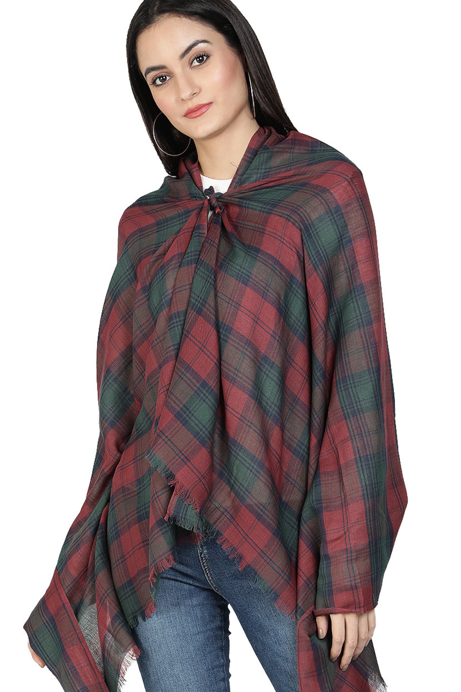 Tartan Pashmina Vegan Scarves Lindsay Plaid Scottish Shawl | Etsy UK