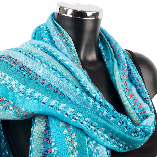 Turquoise Scarves - Etsy