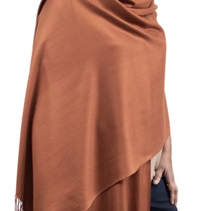 Bronze Pashmina, Brown Wedding Shawl, Brown Pashmina Scarf, Bridal ...