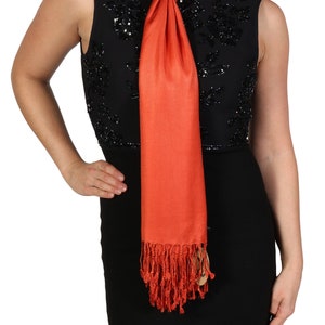Burnt Orange Shawl Rust Pashmina Fairtrade Shawl Orange - Etsy