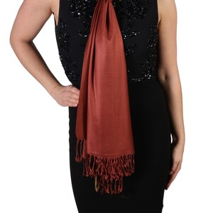 Bronze Pashmina Brown Wedding Shawl Brown Pashmina Scarf - Etsy