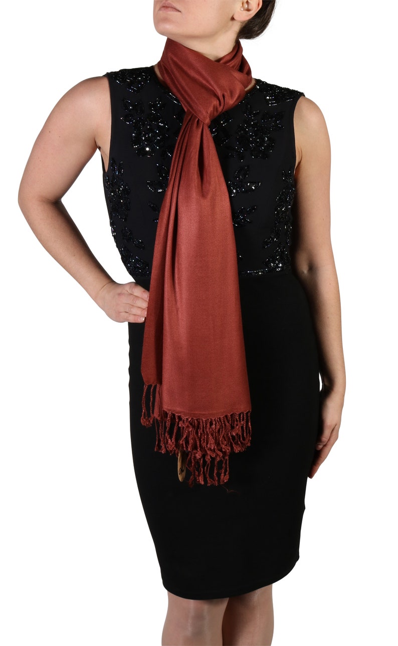 Bronze Pashmina Brown Wedding Shawl Brown Pashmina Scarf - Etsy