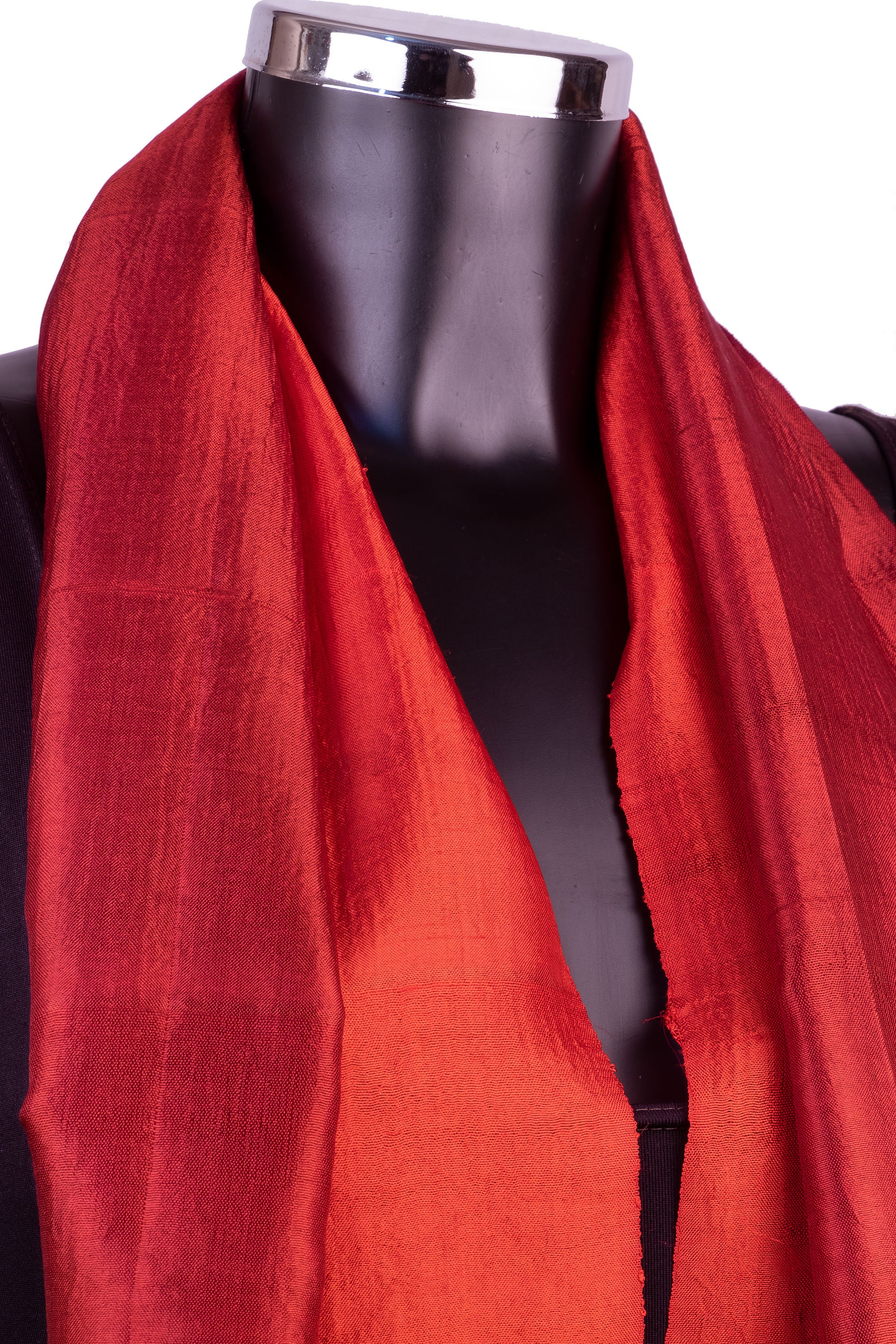 Red Silk Scarf Plain Red Scarf Raw Silk Scarves and Shawls - Etsy