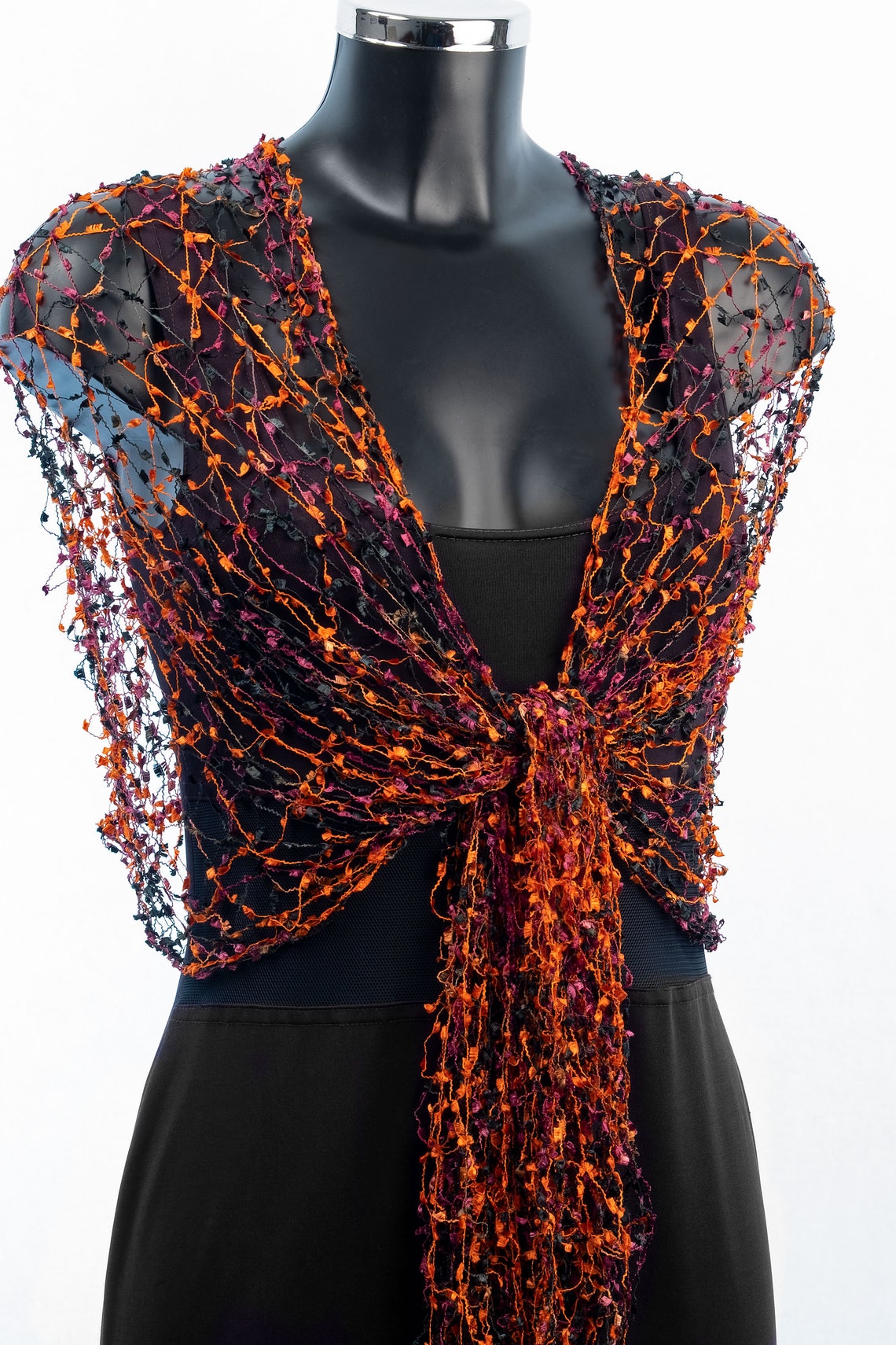 Hand Knitted Scarf Net Scarves Neck Scarf Women Bridal Shrug - Etsy