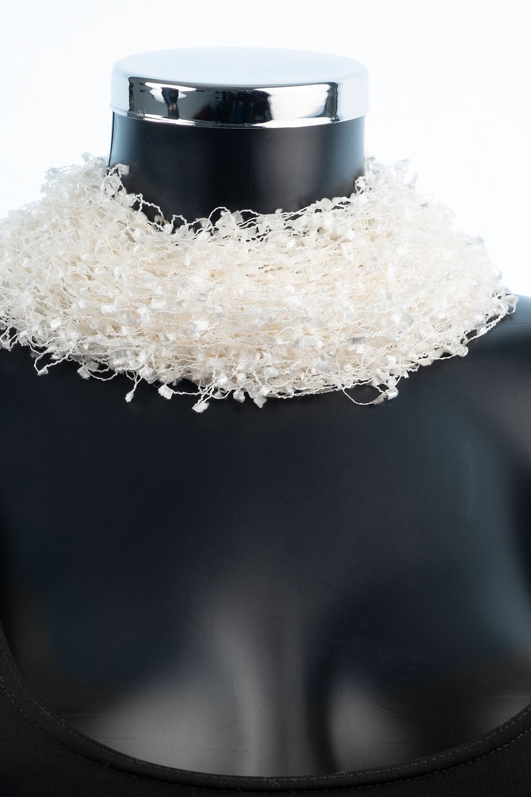 Handmade Fair Trade Cream Net Scarf - Etsy