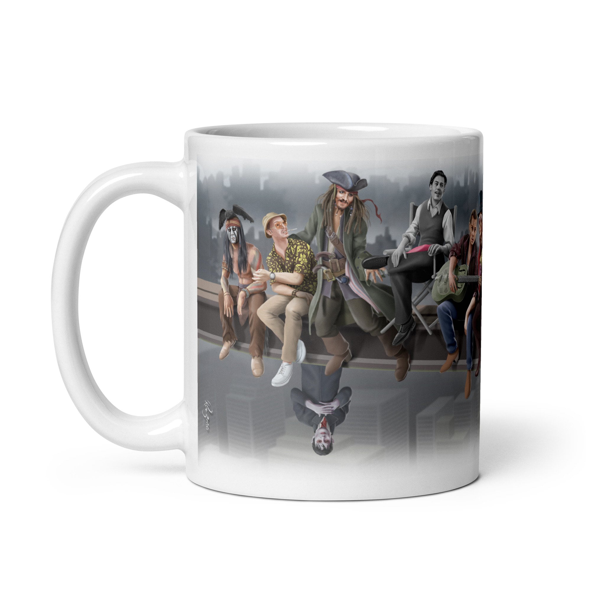 Fanart Mug Johnny Depp, Scissorhands, Pirate Caribbean - Etsy