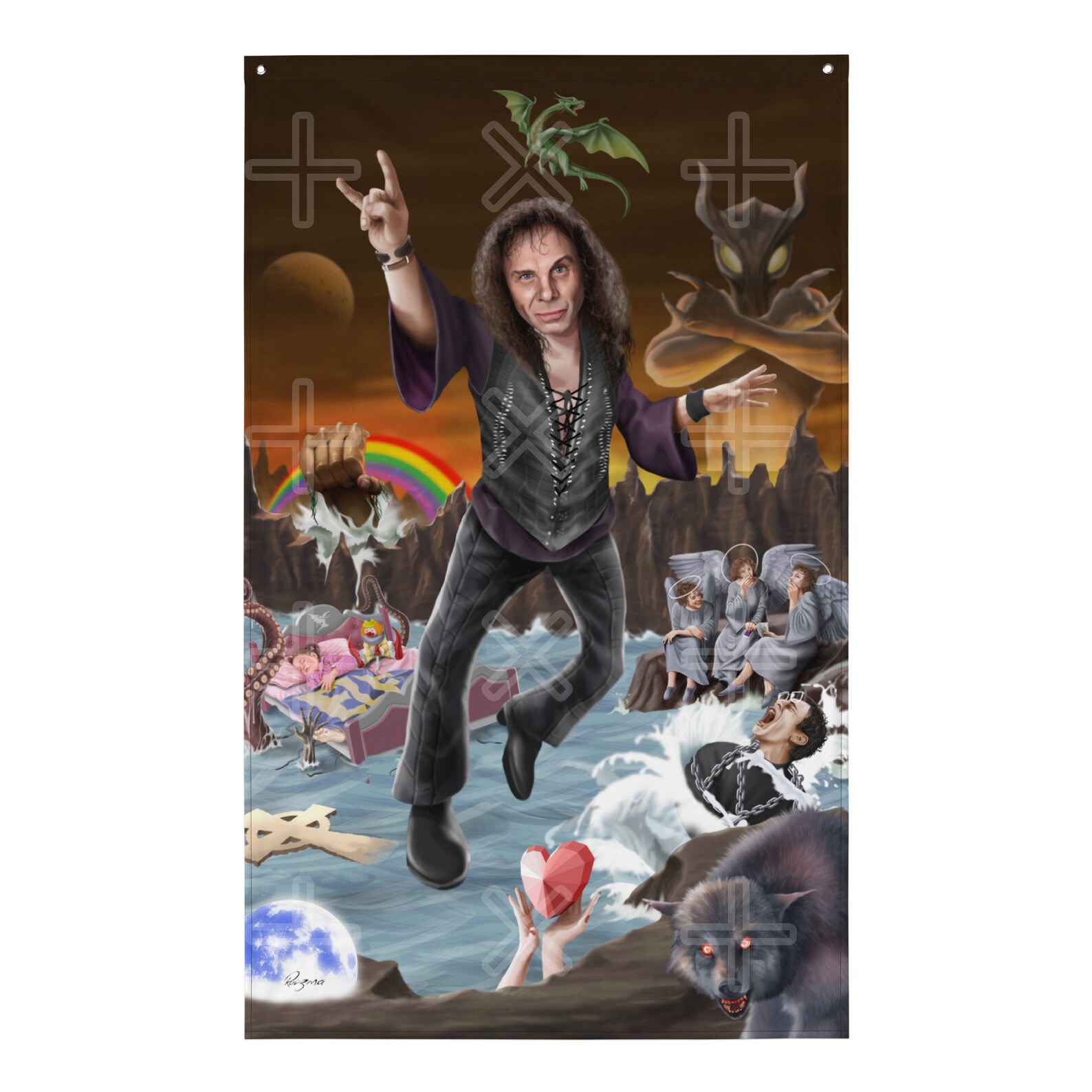DIO Flag. DIO Fan Art Printed on a Flag. Tribute to a Rock Icon. - Etsy