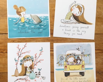 Postcards set 5 by Cally Jane Studio | Etsy