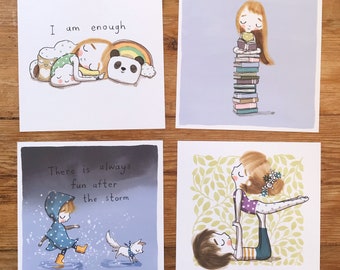 Postcards set 1 by Cally Jane Studio | Etsy