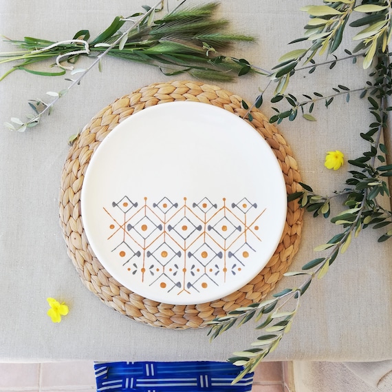 SOL Plate/handmate Plate/greek Pottery/original | Etsy