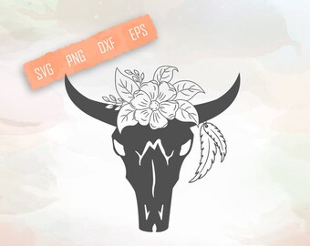 Cow skull aztec svg dxf Bull skull aztec Cow skull head | Etsy